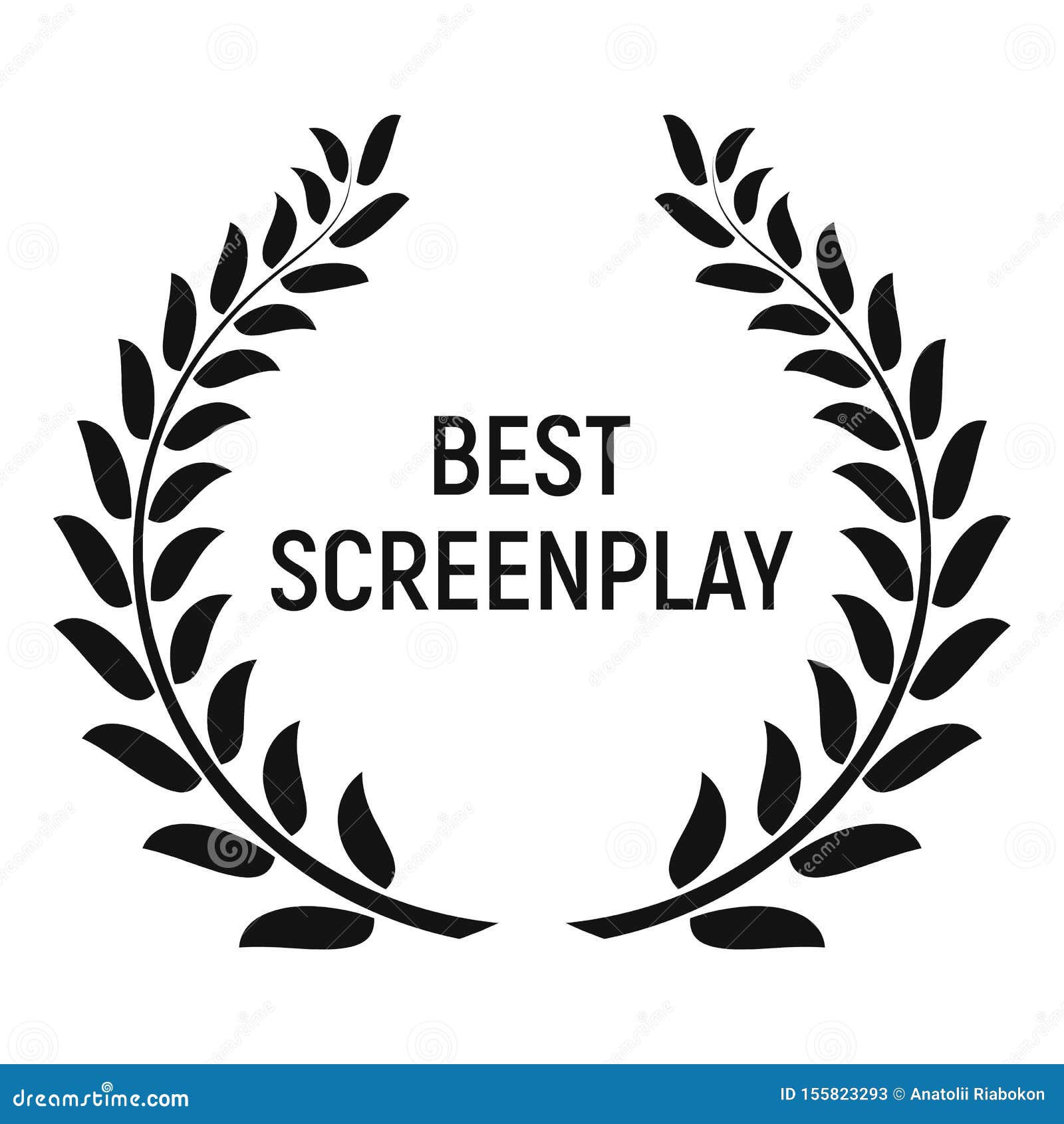 Best Screenplay Award Icon, Simple Style Stock Vector - Illustration of ...