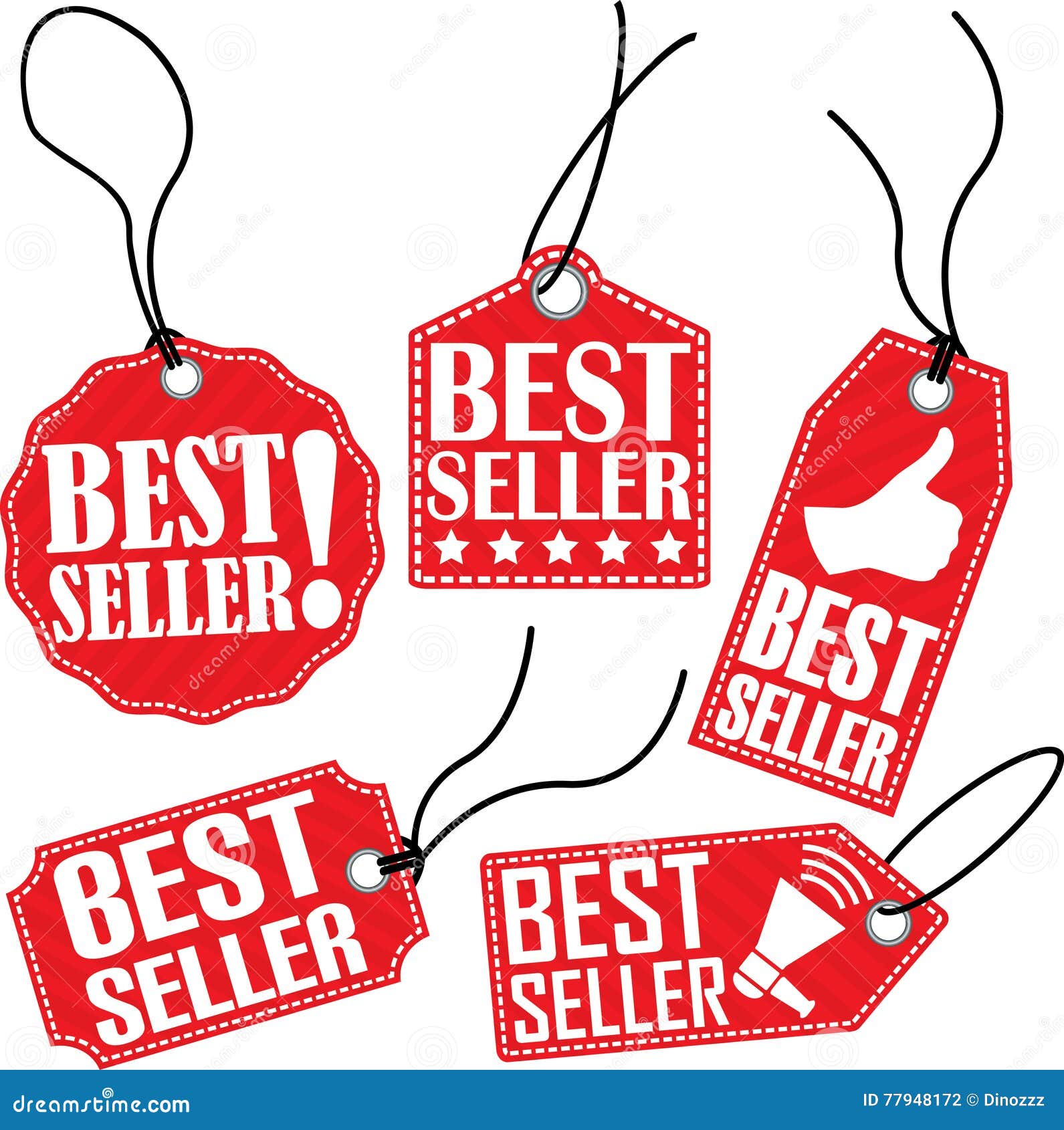 Best Seller Tag Set, Vector Illustration Stock Vector - Illustration of ...