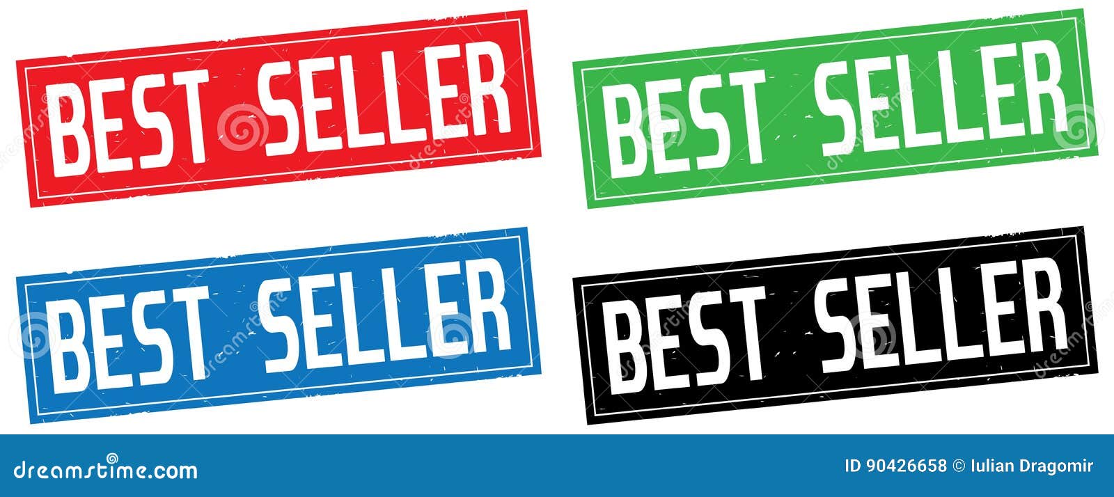 BEST SELLER Text, on Rectangle Stamp Sign. Stock Illustration ...