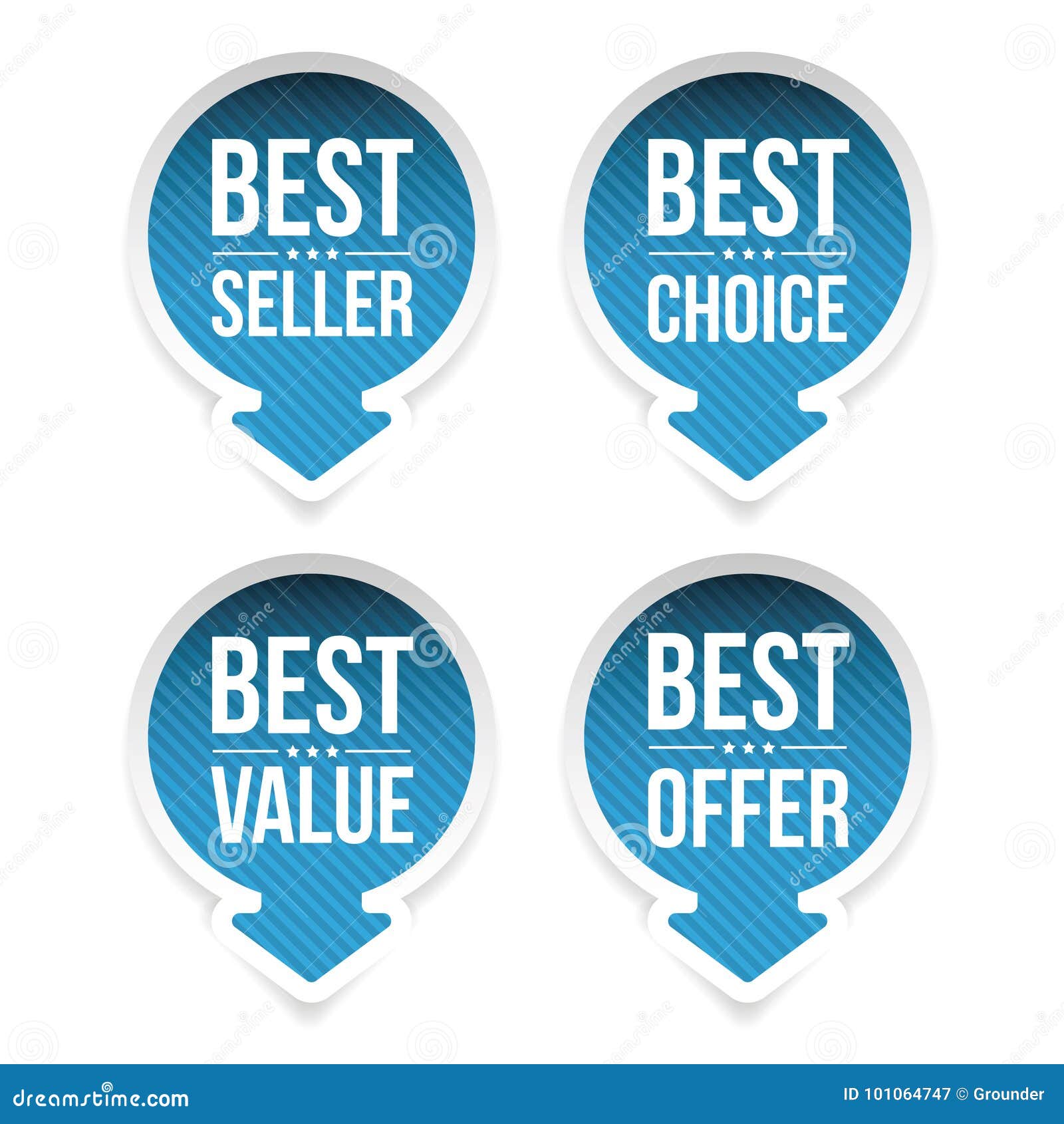 Best Seller, Best Value, Best Choice Stock Vector - Illustration of ...