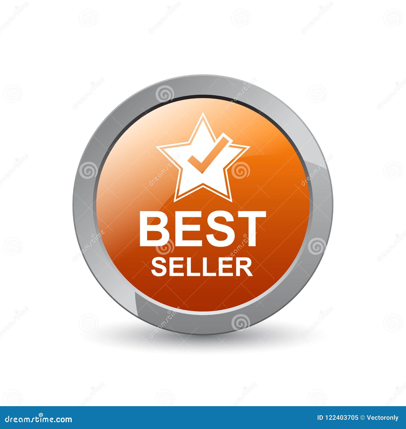 Best seller button stock illustration. Illustration of clipart - 122403705