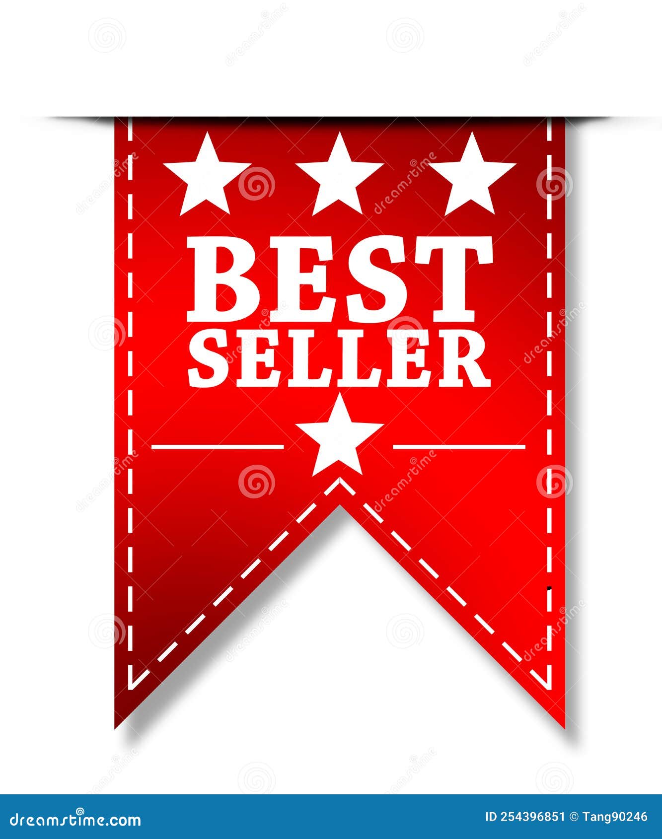 Best Seller Word on Red Banner Stock Illustration - Illustration of ...