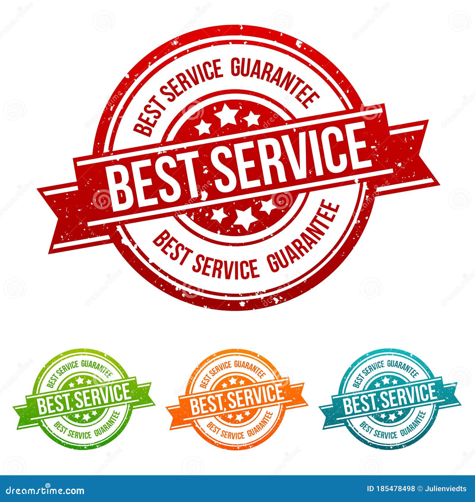 Best Service - Guarantee - Badge in Different Colours Stock ...
