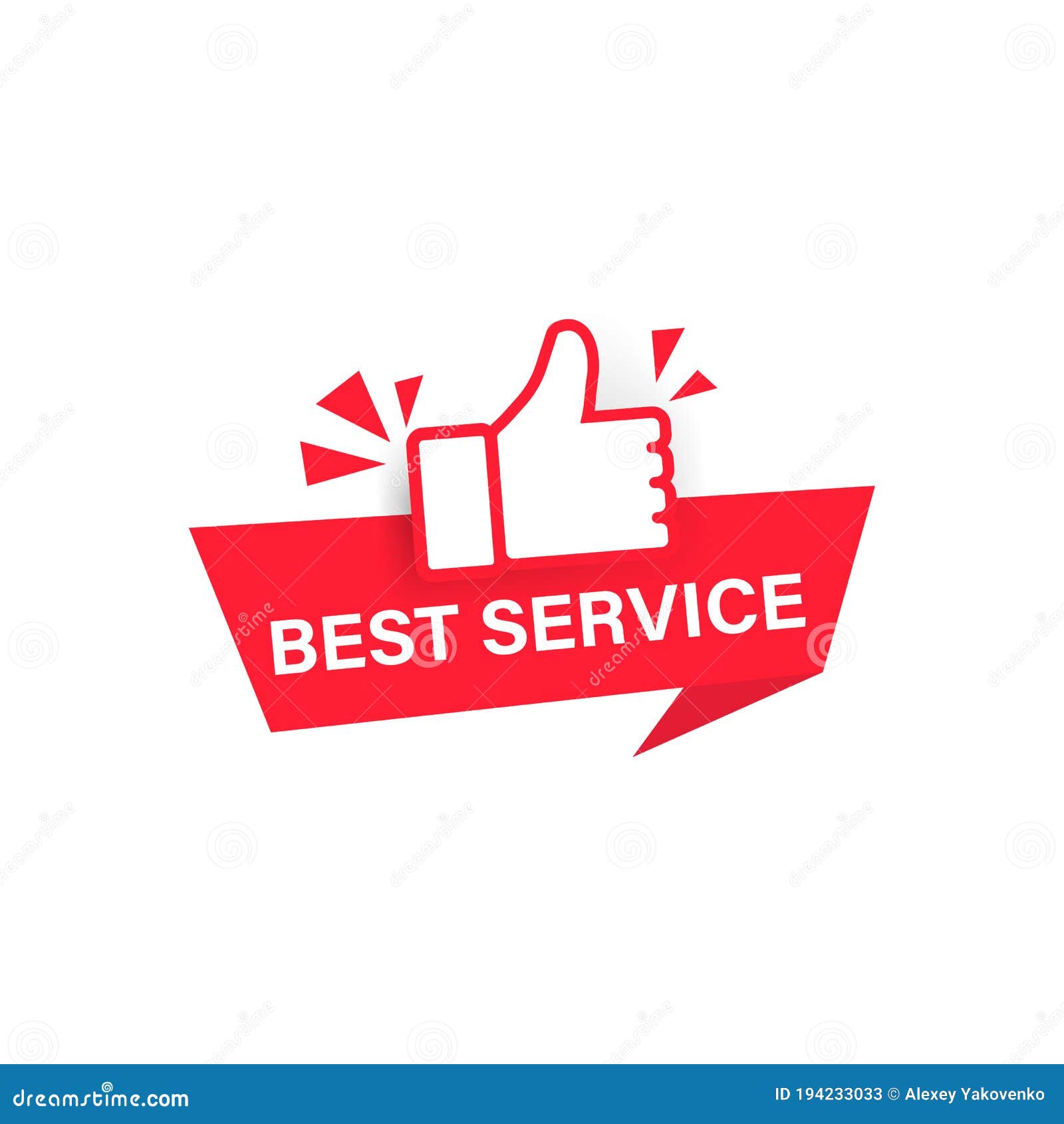 Best Service Label. Vector on Isolated White Background Stock Vector ...