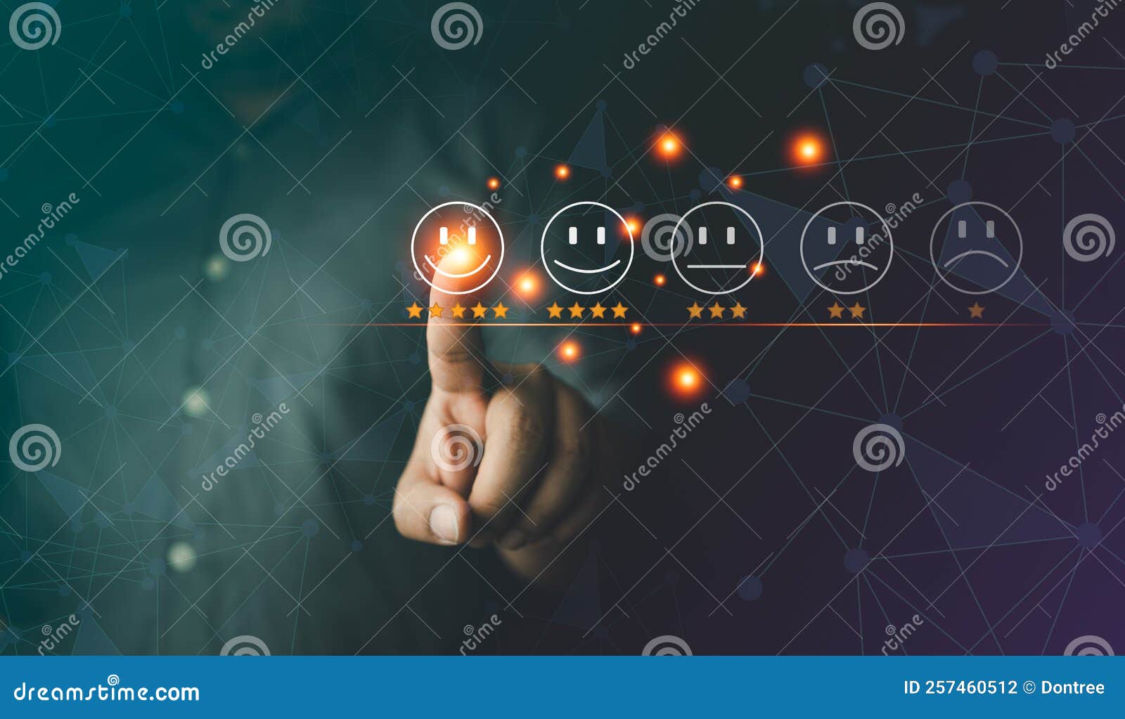 The Best of Service Quality Pressing on the Virtual Touch Screen Stock ...