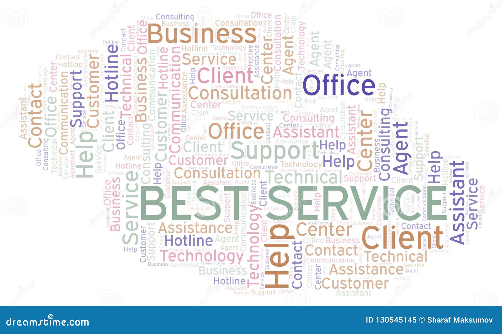 Best Service word cloud. stock illustration. Illustration of fonts ...