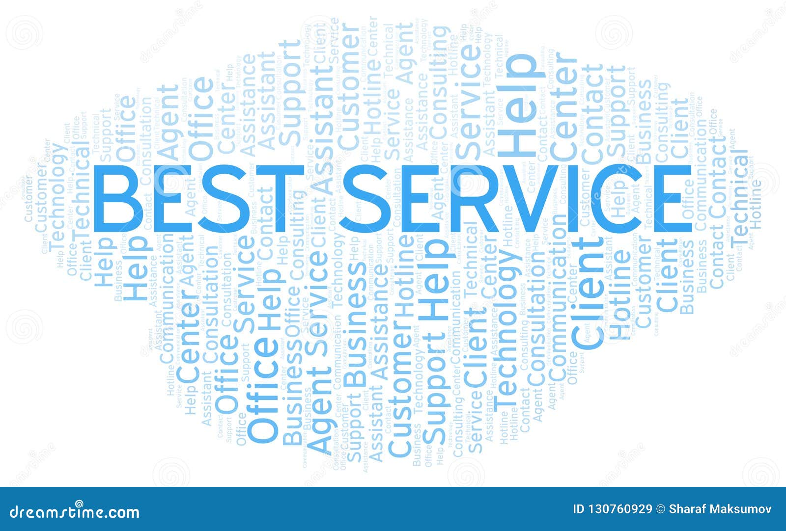 Best Service word cloud. stock illustration. Illustration of help ...