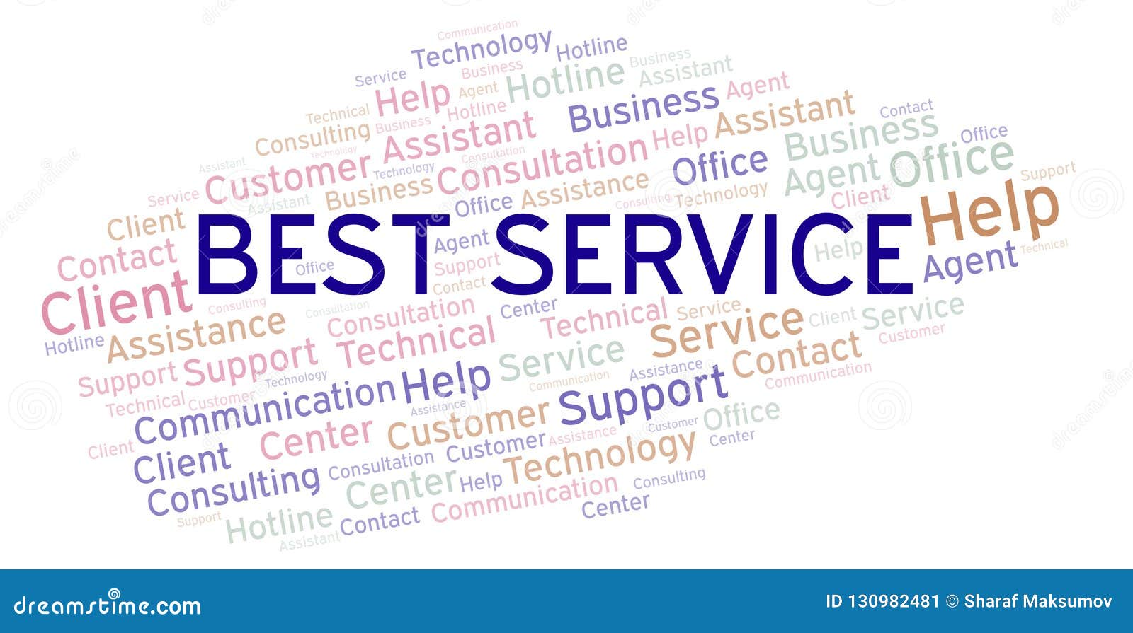 Best Service word cloud. stock illustration. Illustration of background ...