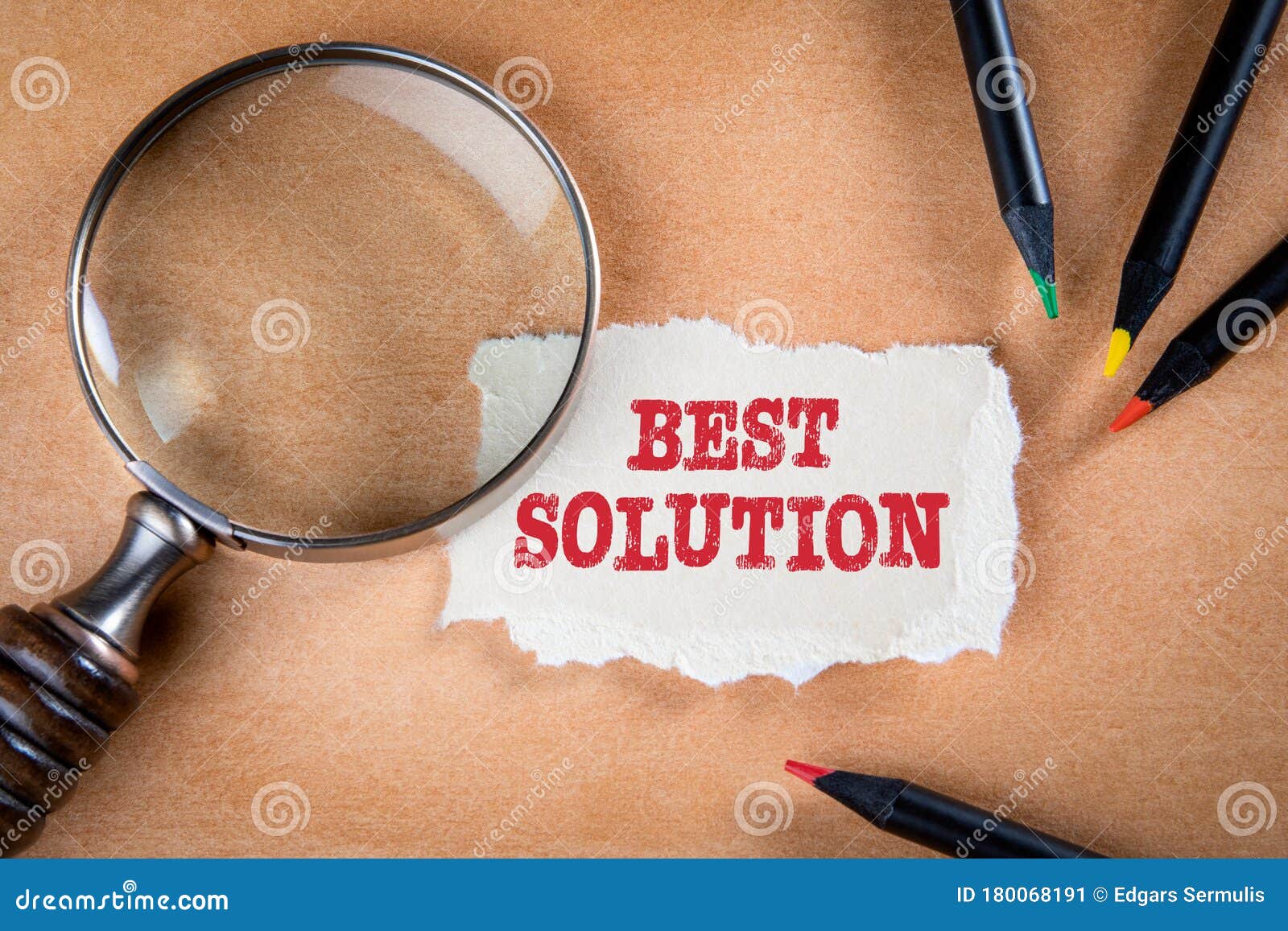 Best Solution. Business Idea and Plan, Service and Offer Concept Stock ...