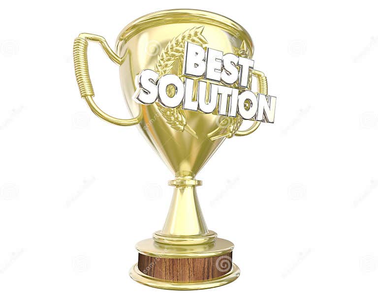Best Solution Problem Solved Idea Trophy Award Stock Illustration ...