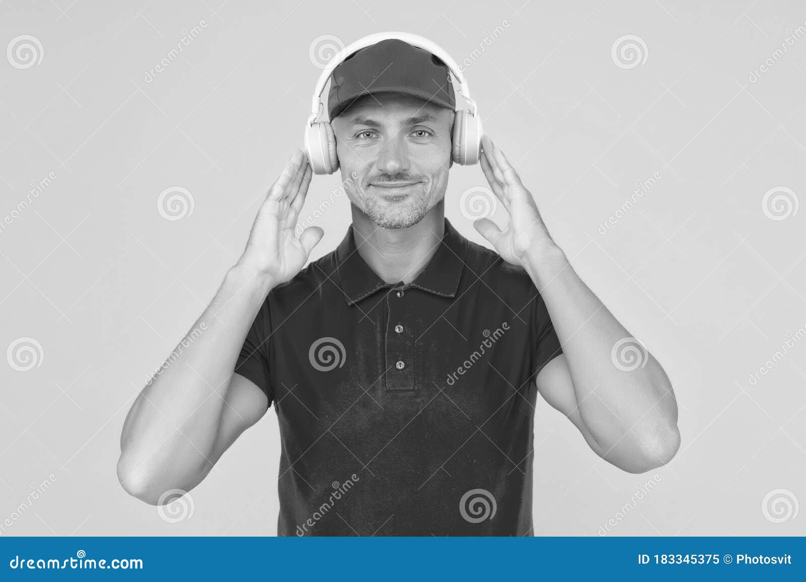 Best Sounding Headphones Happy Guy Wear Headphones Yellow Background