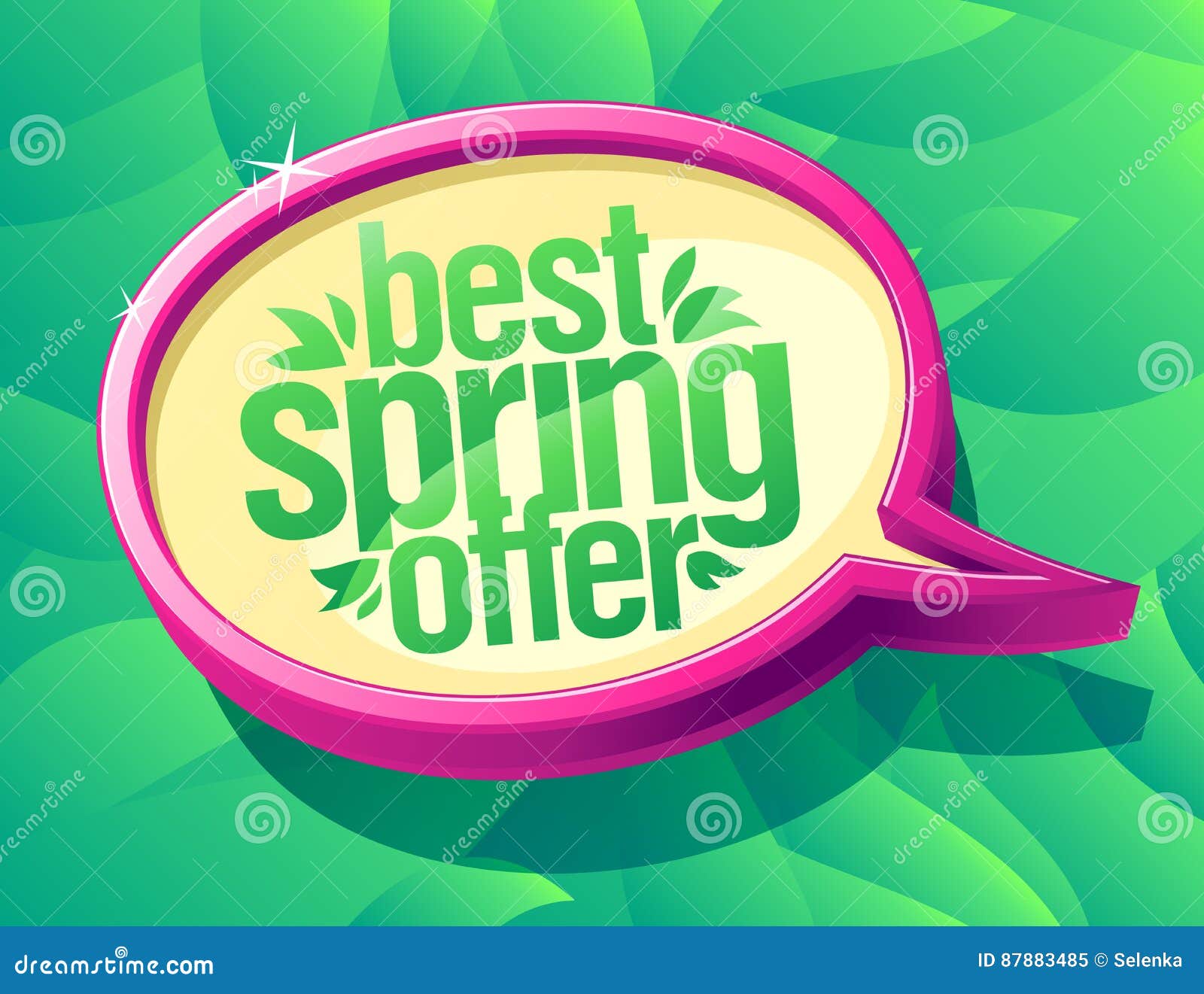 Best Spring Offer Speech Bubble Banner Stock Vector - Illustration of ...
