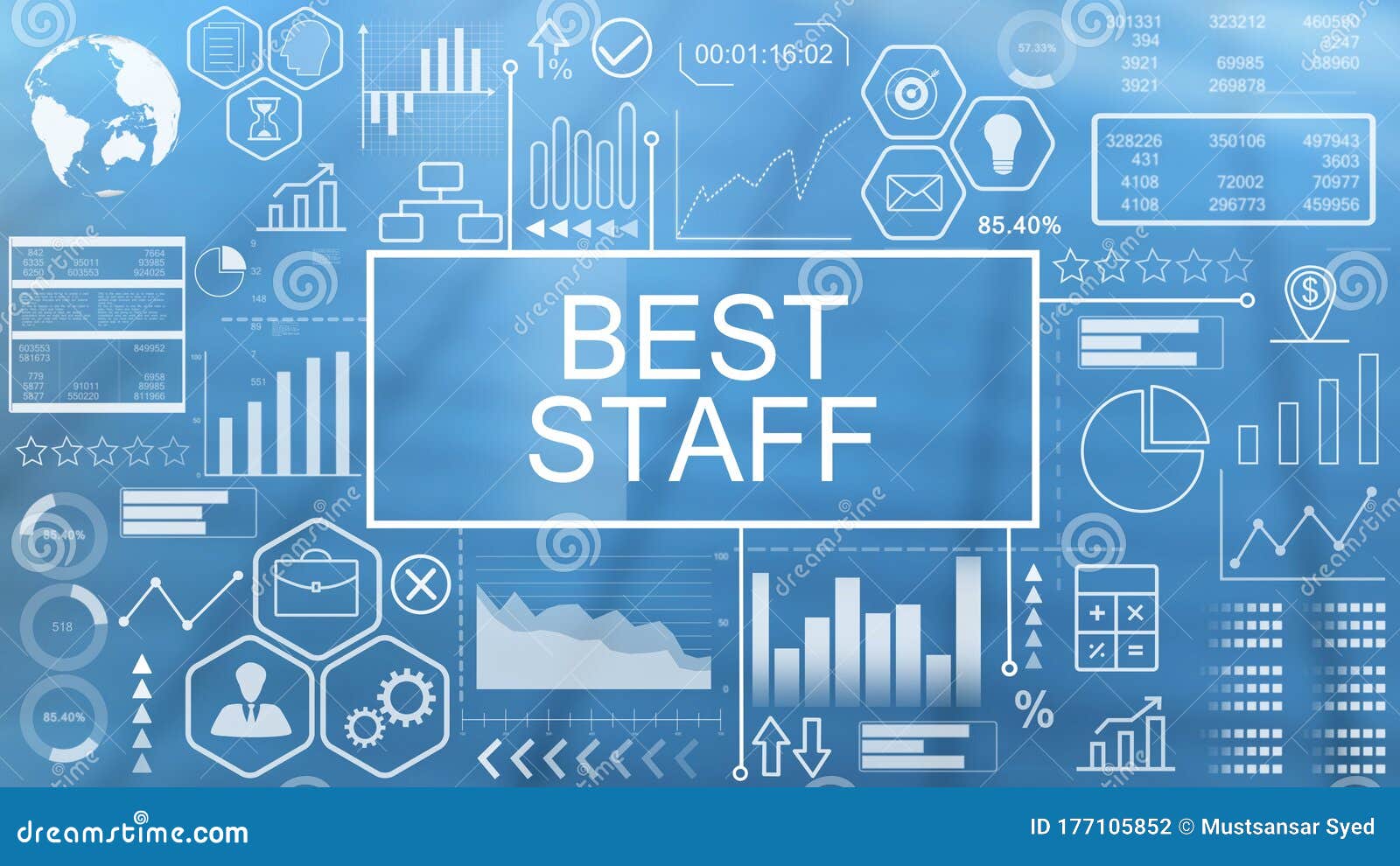 Best Staff, Animated Typography Stock Illustration - Illustration of ...