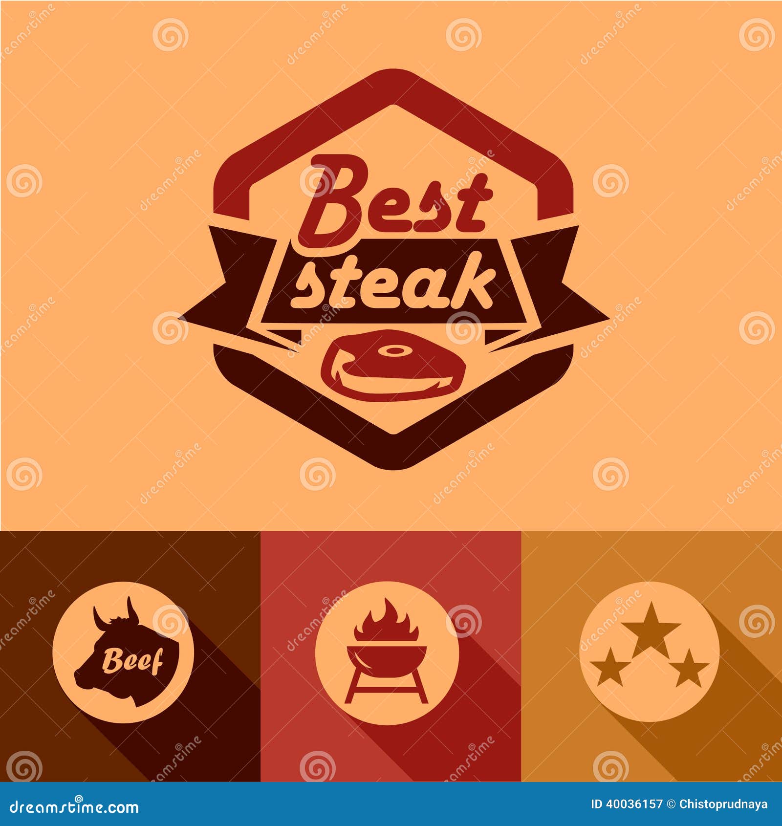 Best steak labels stock vector. Illustration of delicious - 40036157