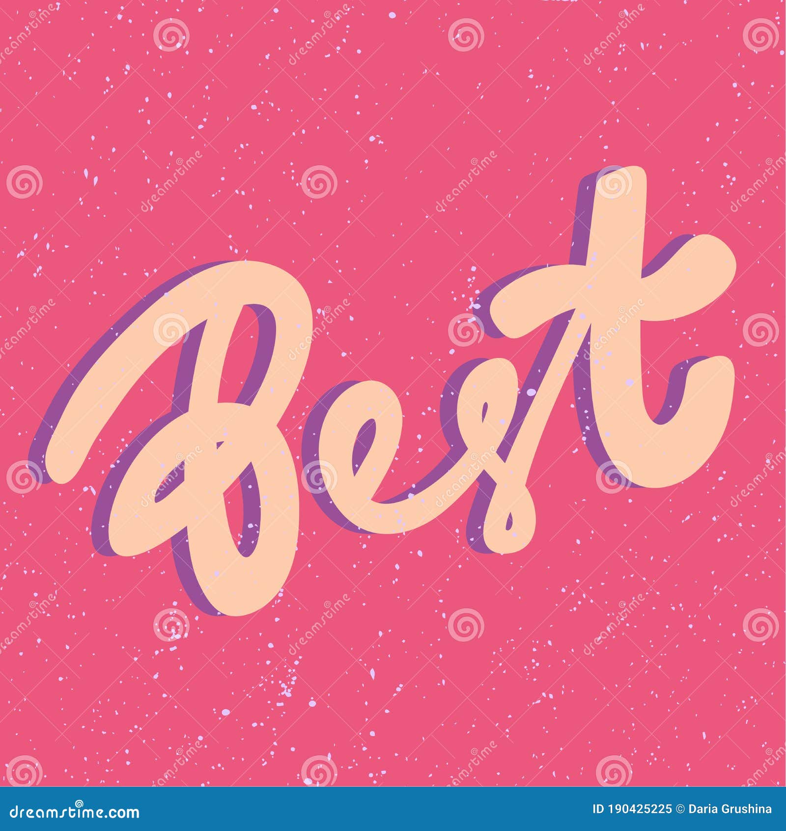 Best. Sticker for Social Media Content. Vector Hand Drawn Illustration ...