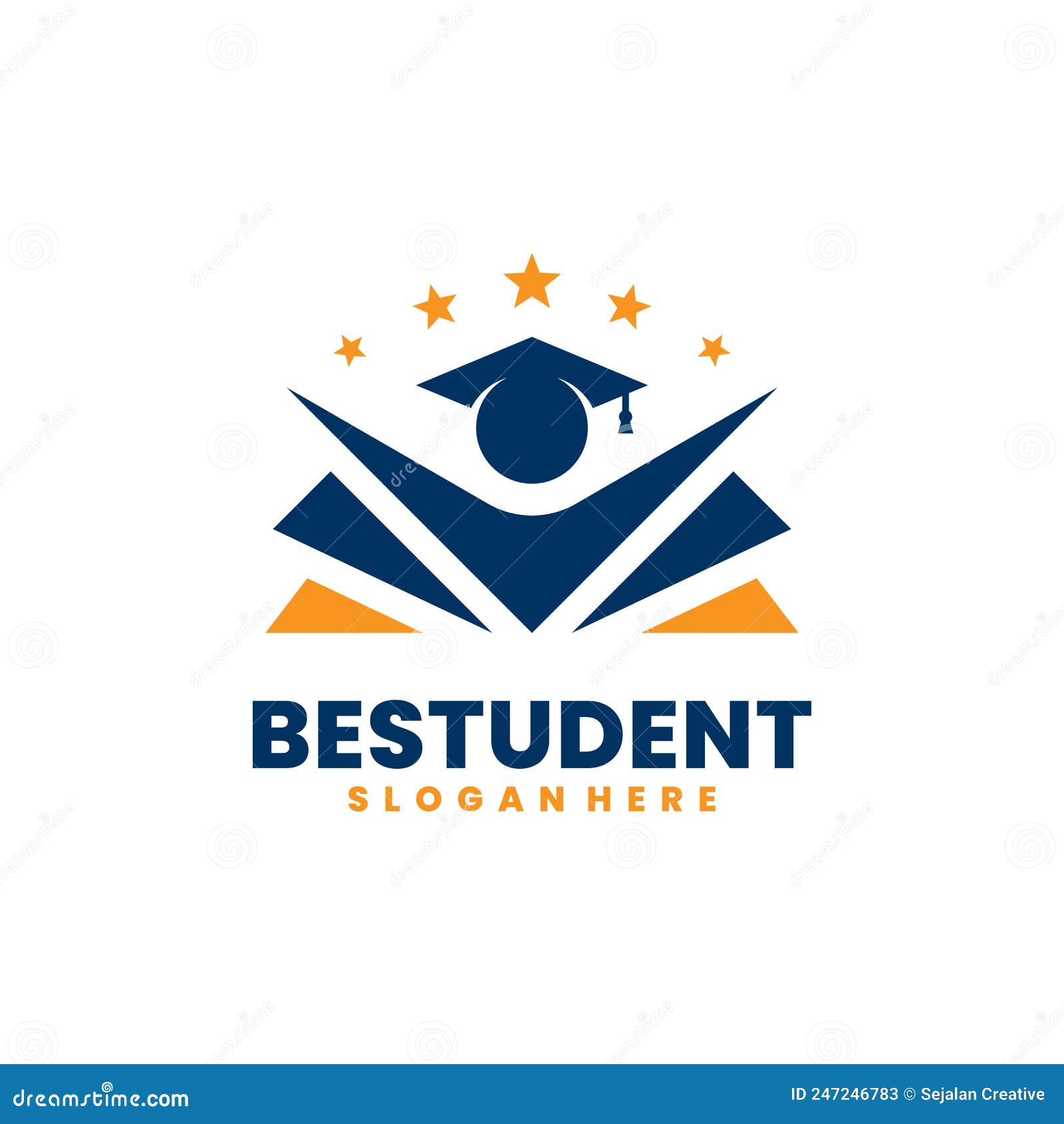 Best Student with Book Logo Vector Stock Vector - Illustration of ...
