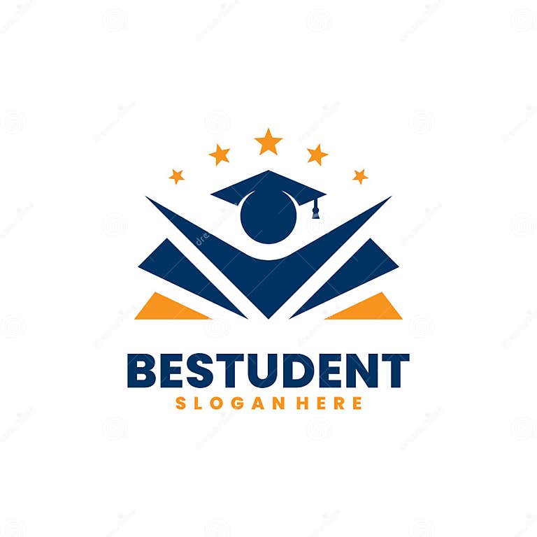 Best Student with Book Logo Vector Stock Vector - Illustration of ...