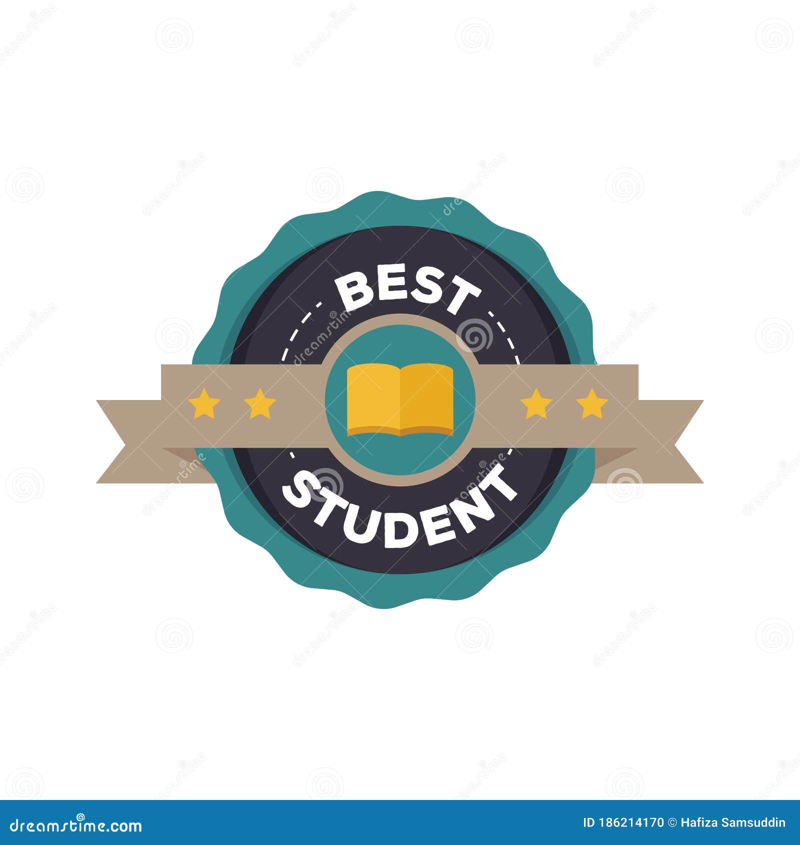 Best Student Label. Vector Illustration Decorative Design Stock Vector ...