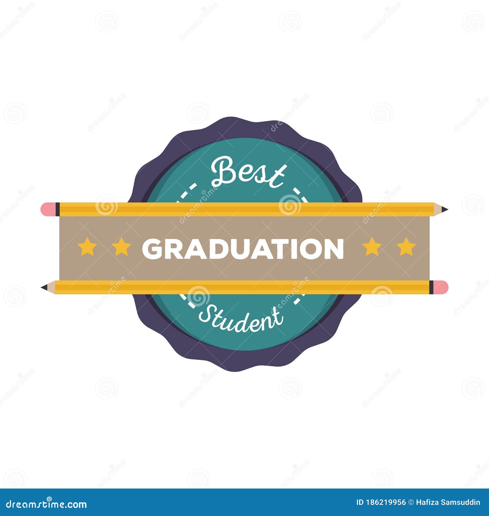 Best Student Label. Vector Illustration Decorative Design Stock Vector ...
