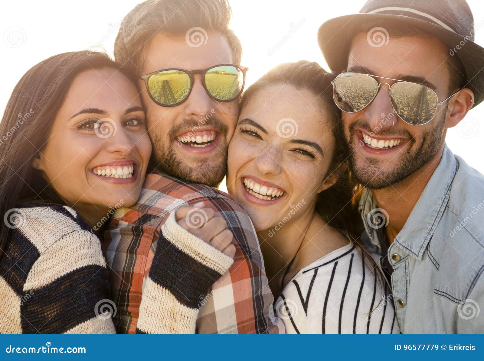 The Best Summer is with Friends Stock Image - Image of caucasian, group ...