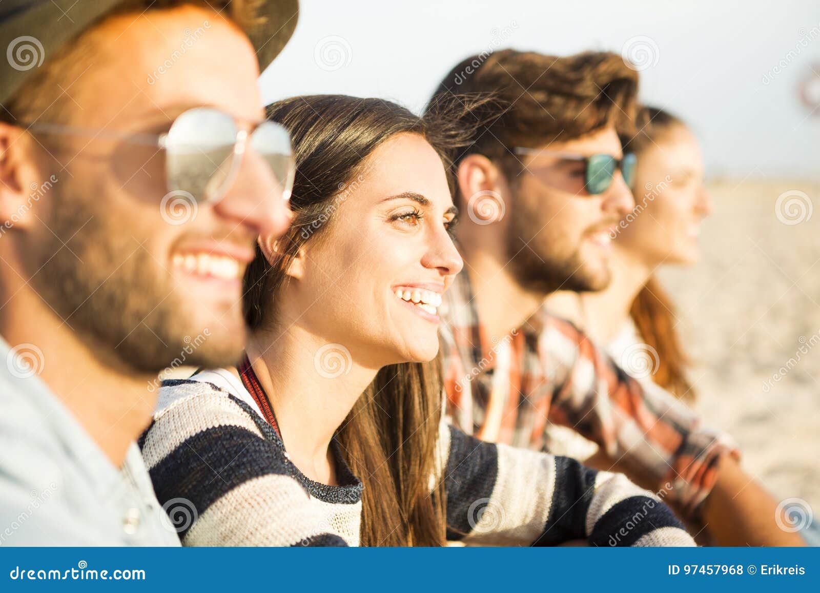 The Best Summer is with Friends Stock Photo - Image of sitting, closeup ...