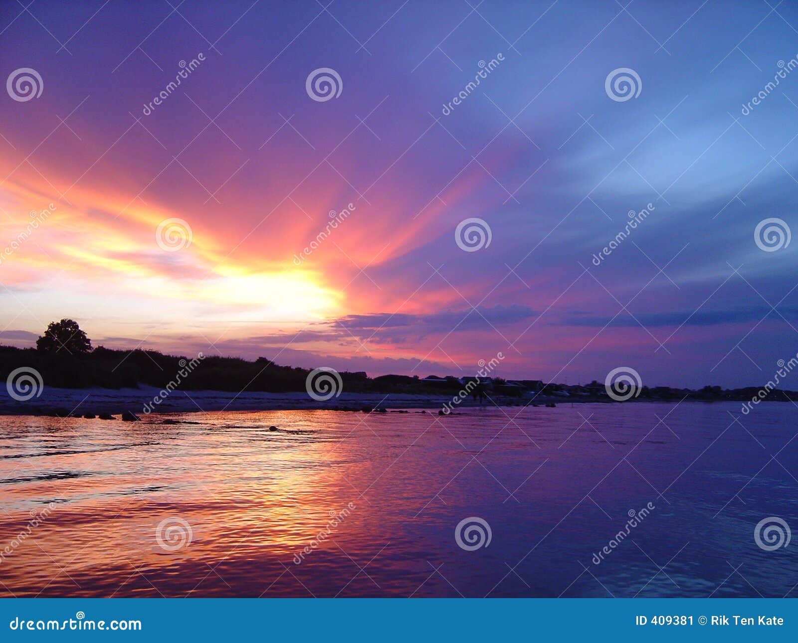 The best sunset stock image. Image of blue, clouds, sunset - 409381