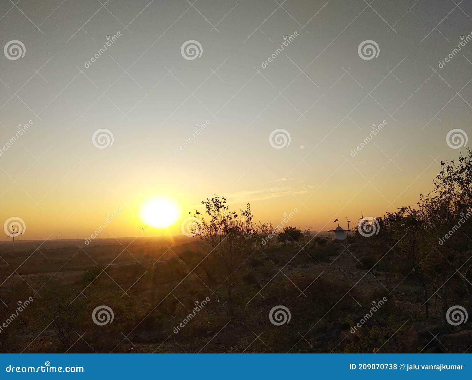 Best sunset view from hill stock photo. Image of view - 209070738