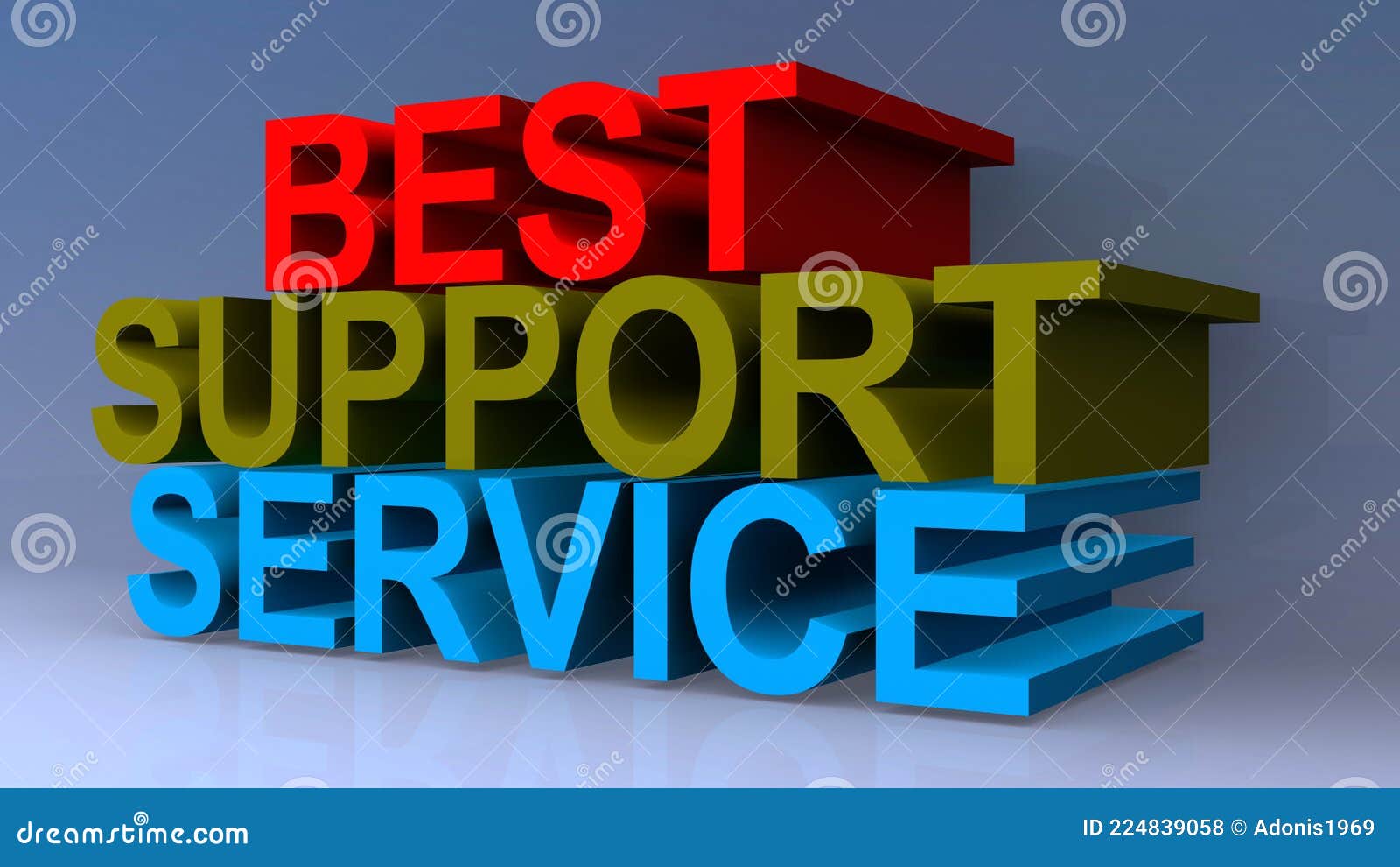 Best Support Service on Blue Stock Illustration - Illustration of help ...