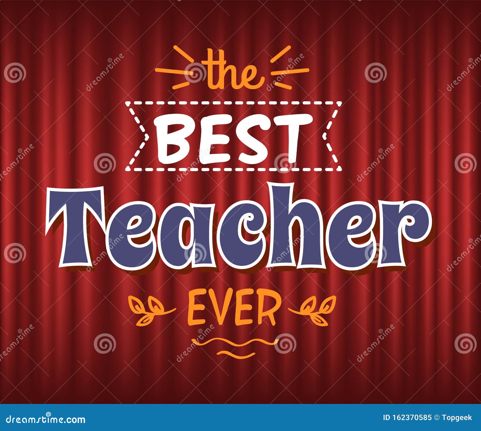 Best Teacher Ever Prize for Great Tutor Education Stock Vector ...