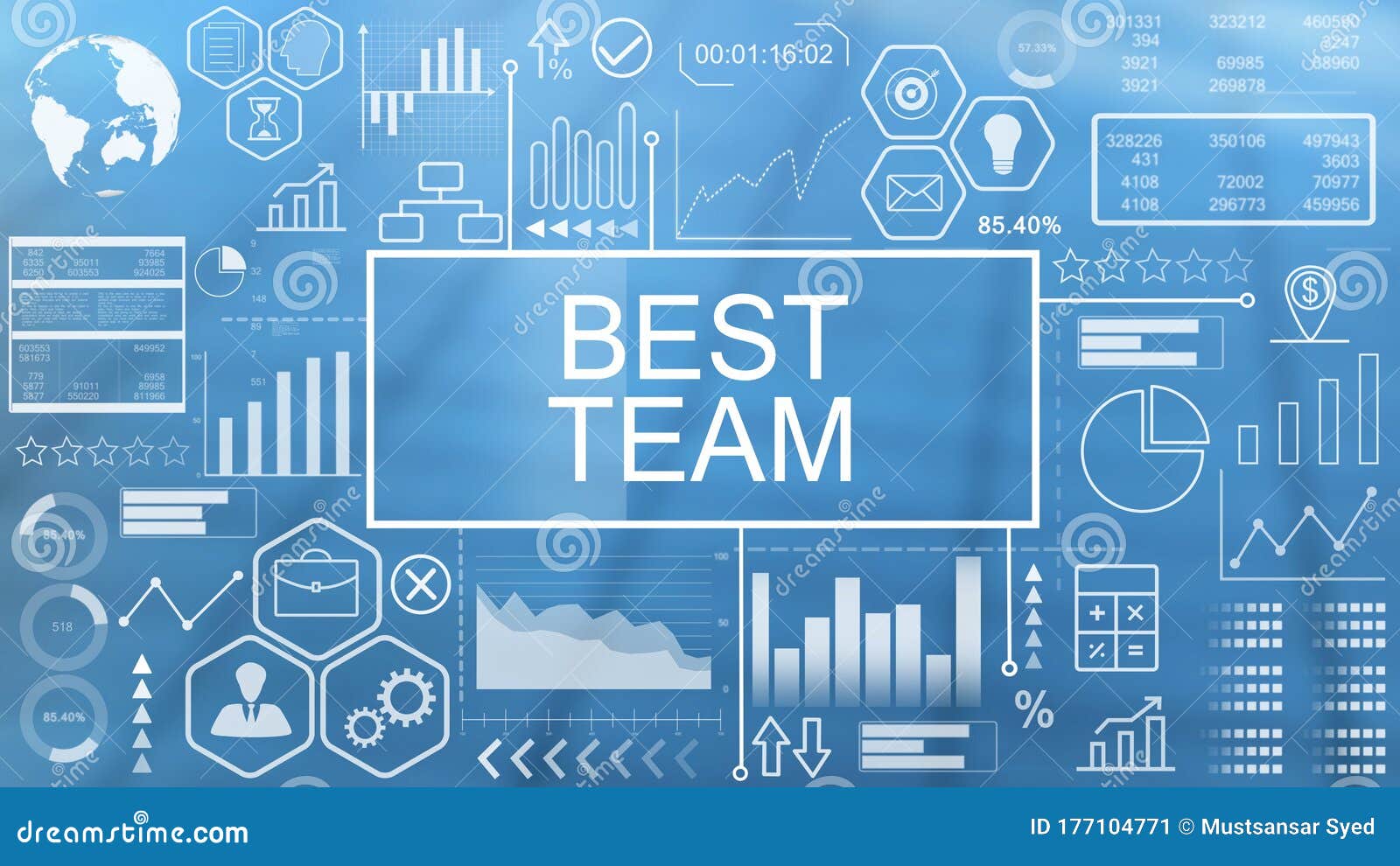 Best Team, Animated Typography Stock Illustration - Illustration of ...