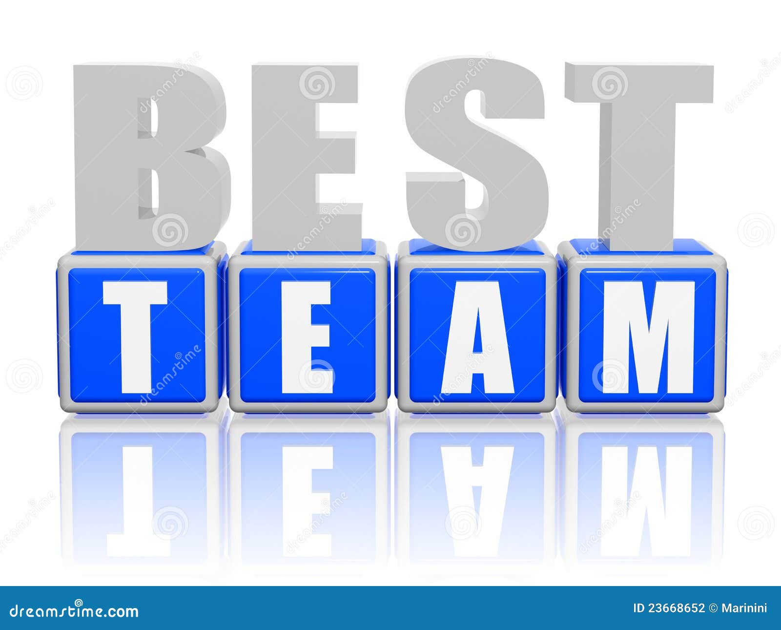 Best Team - Letters and Cubes Stock Illustration - Illustration of goal ...