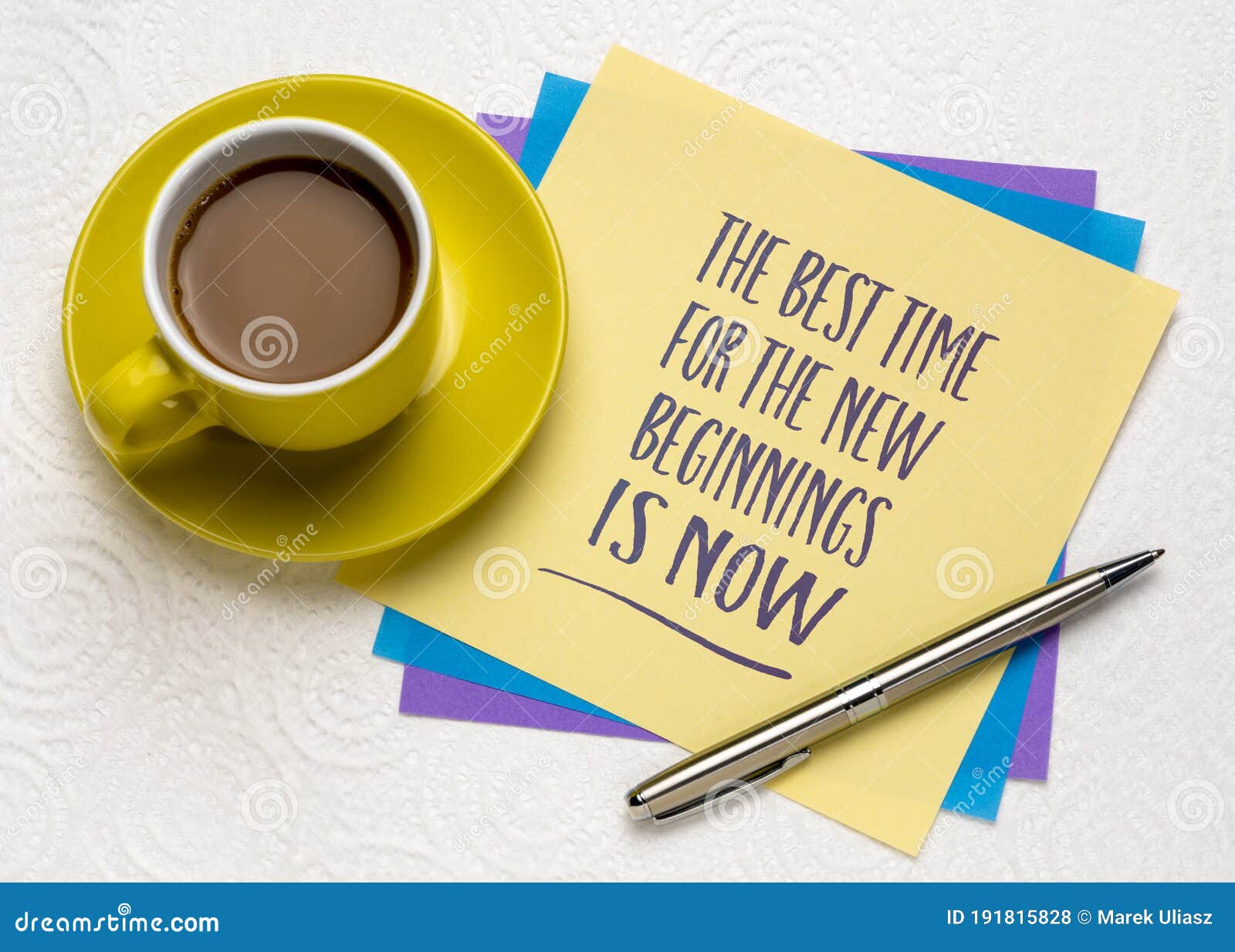 The Best Time for the New Beginnings is Now Stock Photo - Image of ...
