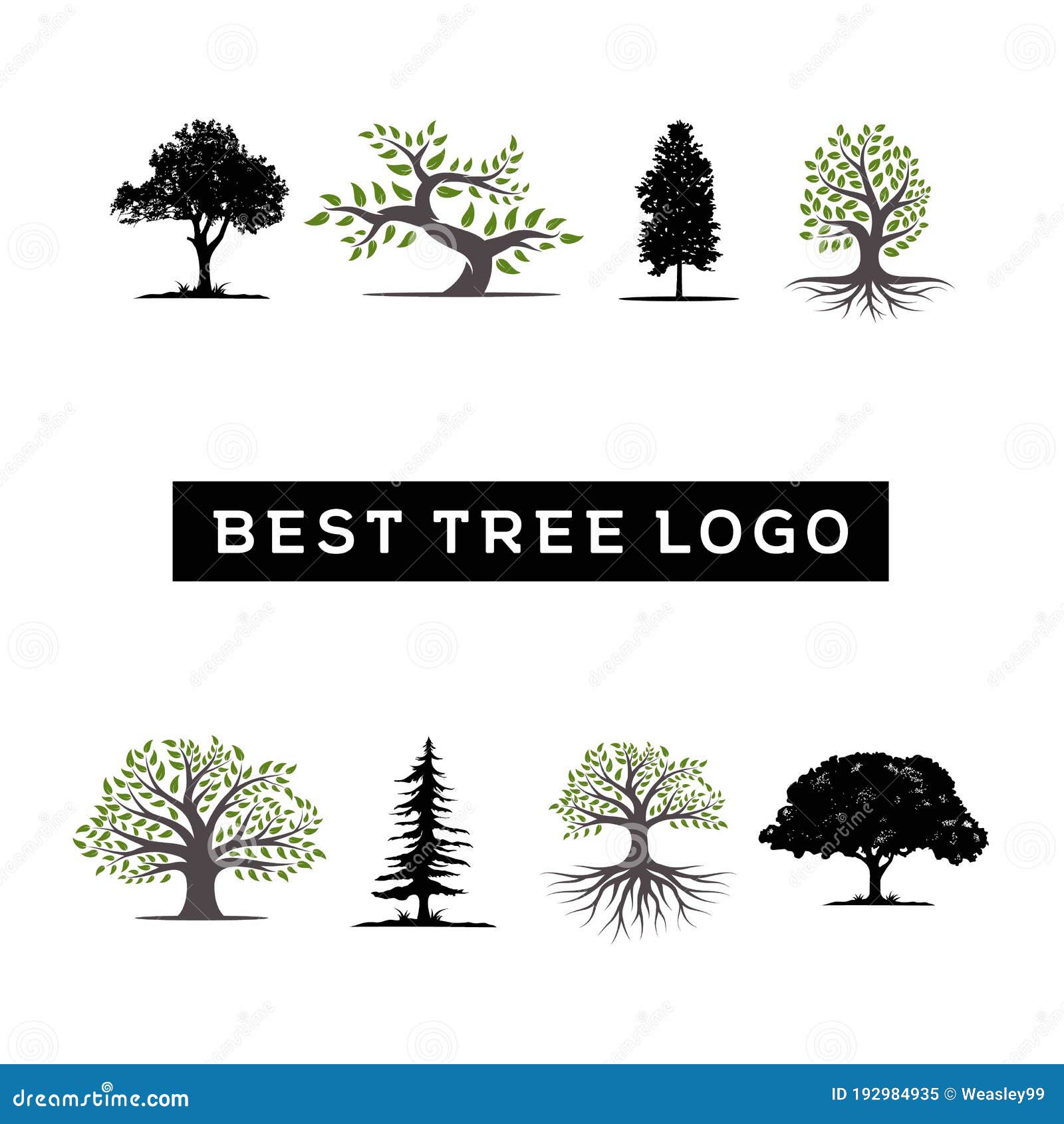 Best Tree Logo Collections Set for Company Logo or Branding Stock ...