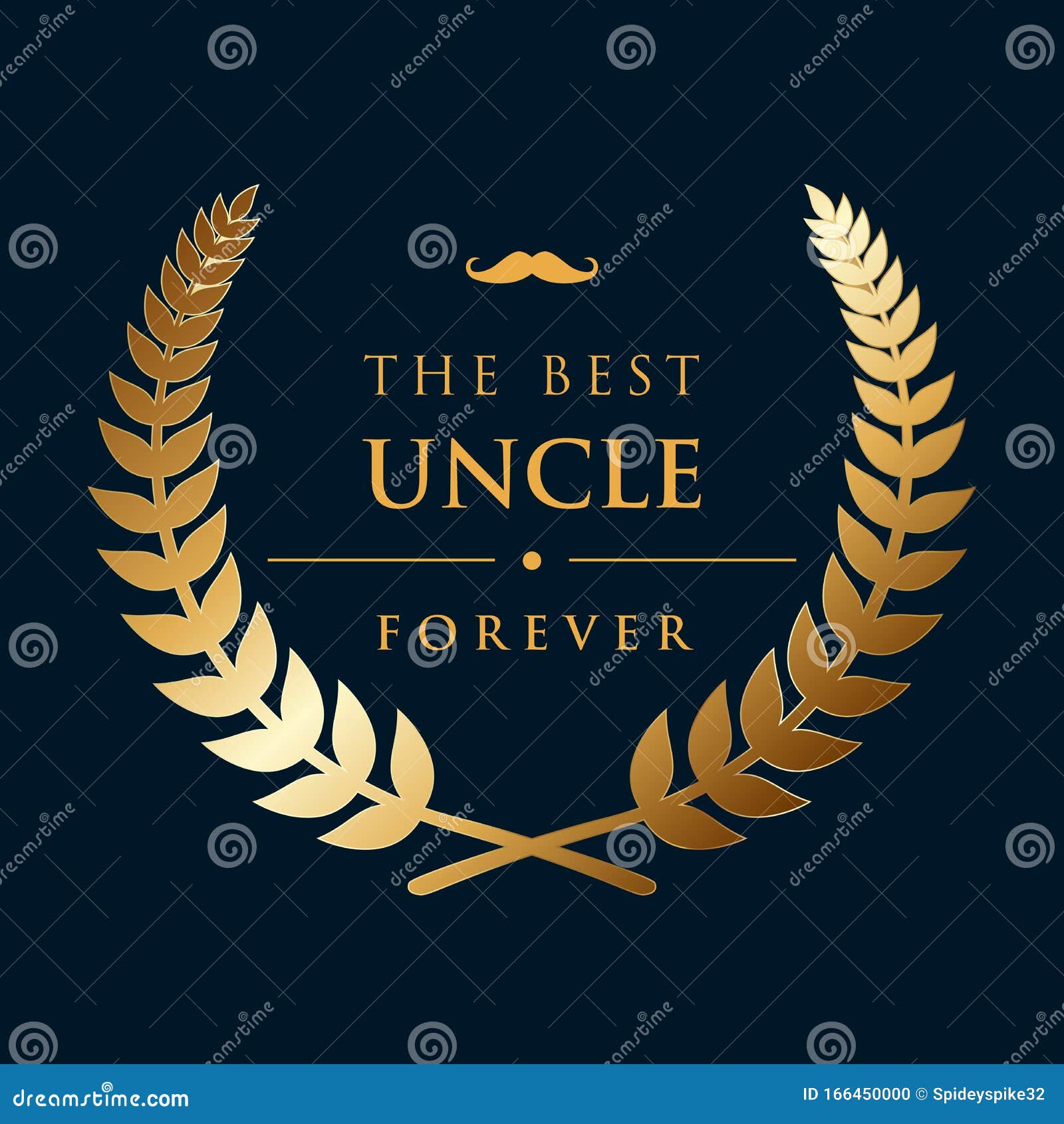 The Best Uncle Award.Golden Emblem Stock Vector - Illustration of ...