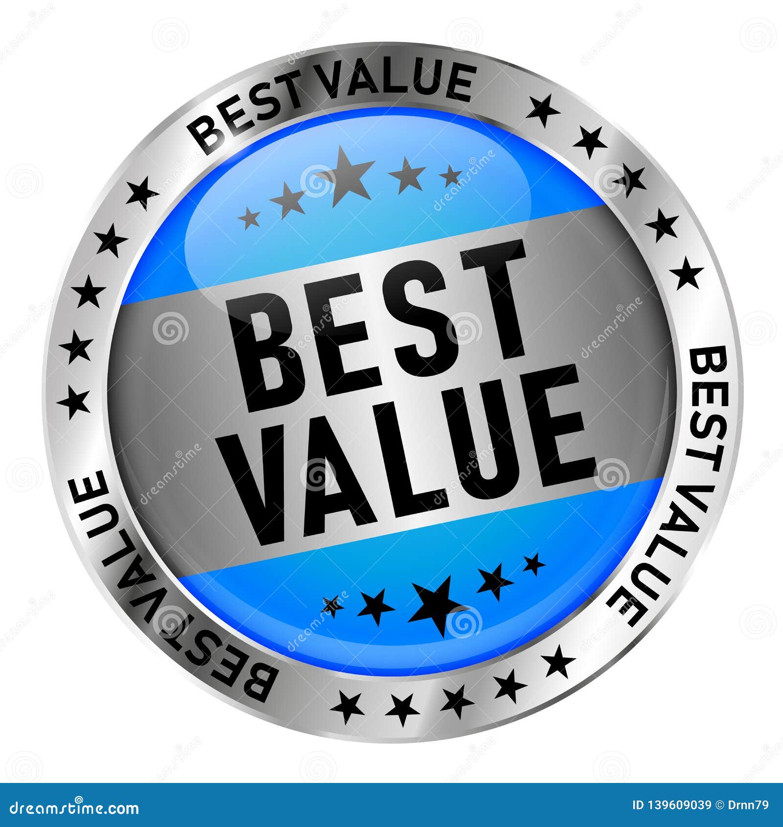 Best Value Isolated Blue Silver Illustration Icon Web Badge Stock ...