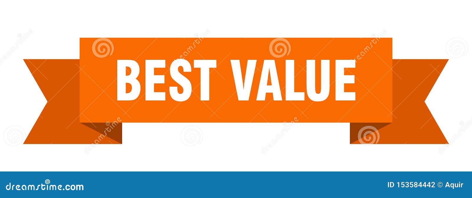Best value ribbon. stock vector. Illustration of sign - 153584442