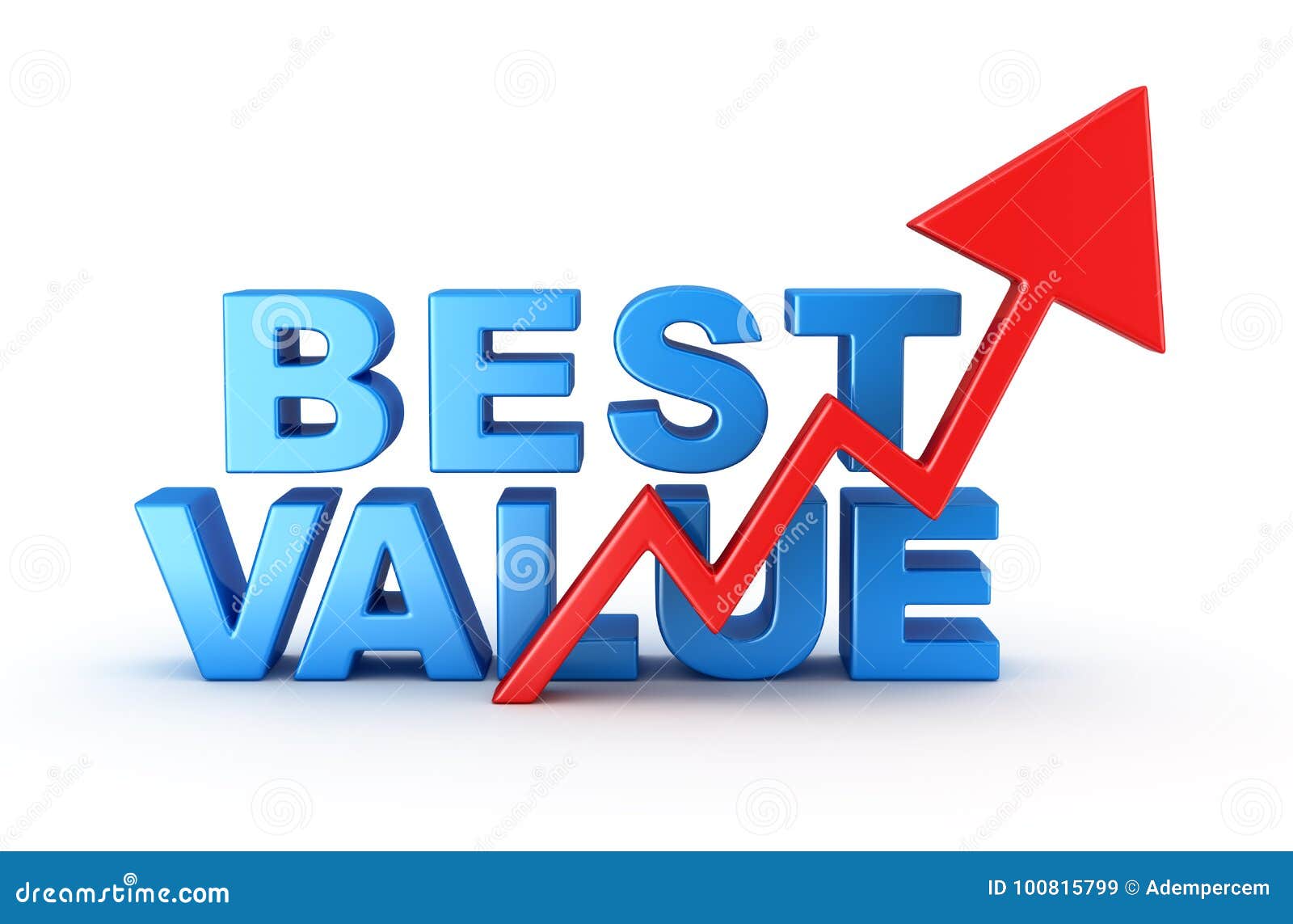 Best Value Text with Red Arrow Stock Illustration - Illustration of ...