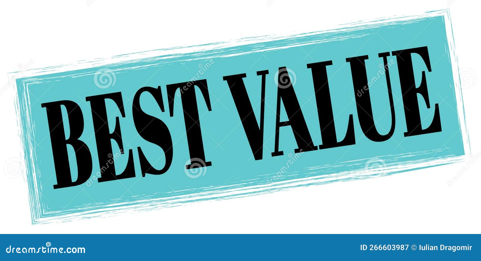 BEST VALUE Text Written on Blue-black Stamp Sign Stock Illustration ...