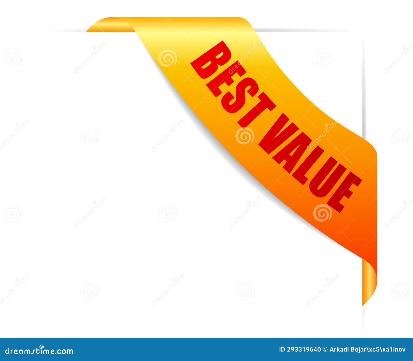 Best Value Vector Corner Ribbon Stock Vector - Illustration of bargains ...