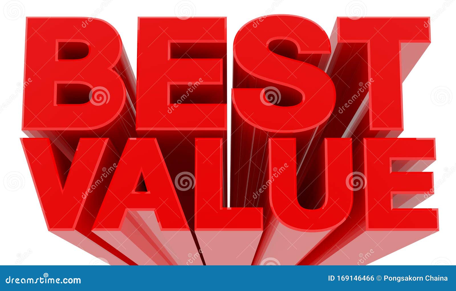 BEST VALUE Word on White Background 3d Rendering Stock Illustration ...