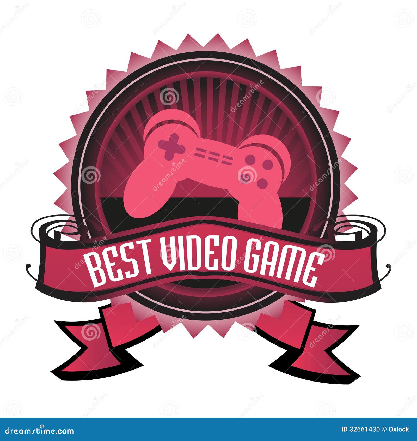Best video game badge stock vector. Illustration of gaming - 32661430