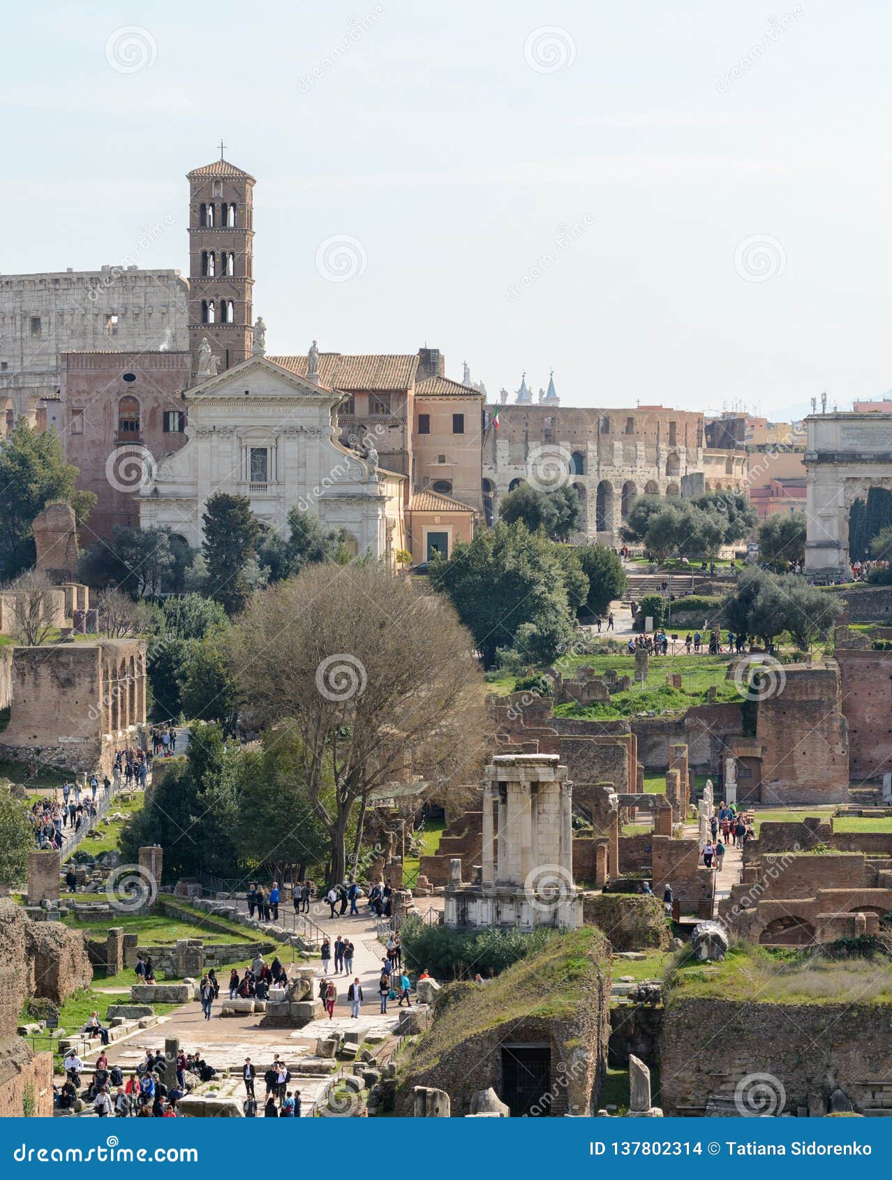 Capitol Hill. Rome. Italy. 12. March. 2017. View of the Roman Forum ...