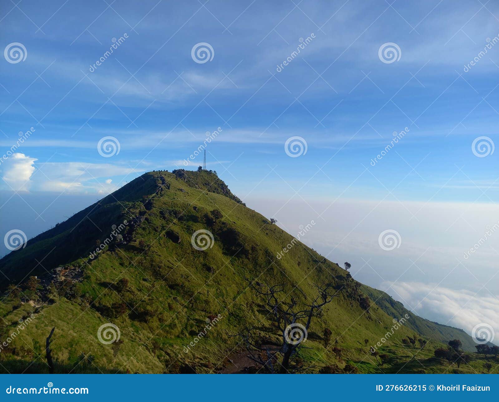 The Best View of Mount Merbabu Stock Image - Image of cloud, mount ...