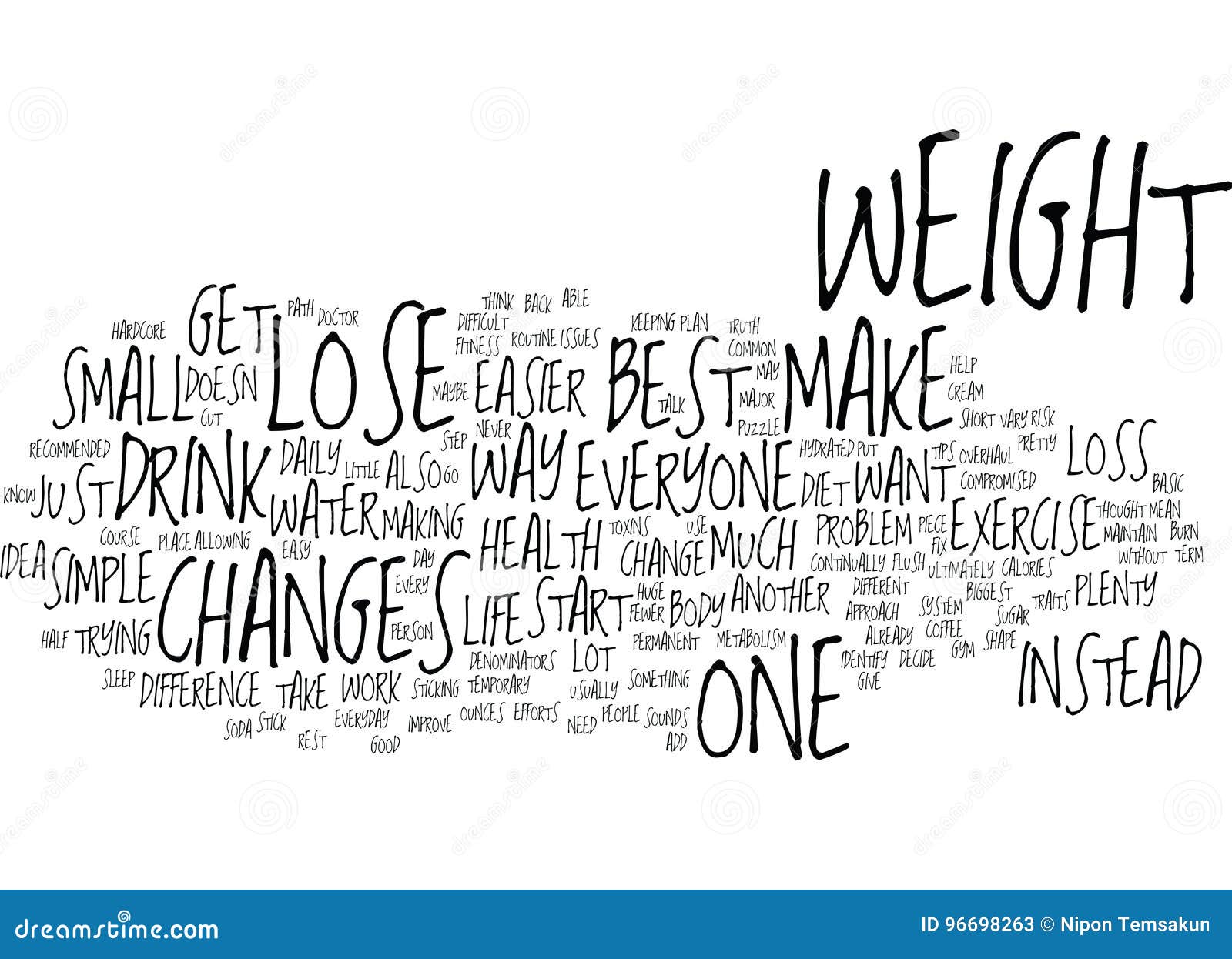Best Way To Lose Weight Word Cloud Concept Stock Illustration ...