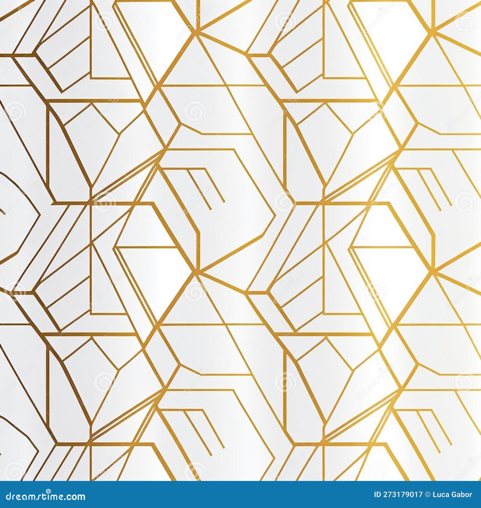 Best White Simple Abstract Geometric Vector Seamless Pattern with Gold ...