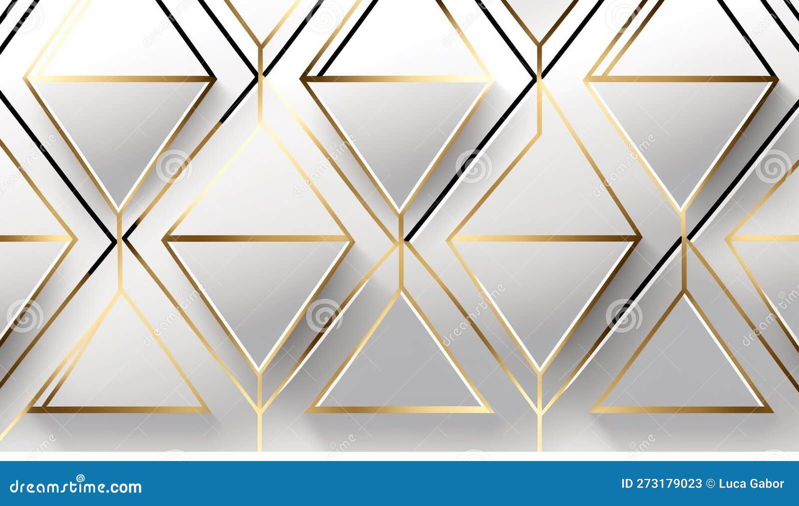 Best White Simple Abstract Geometric Vector Seamless Pattern with Gold ...