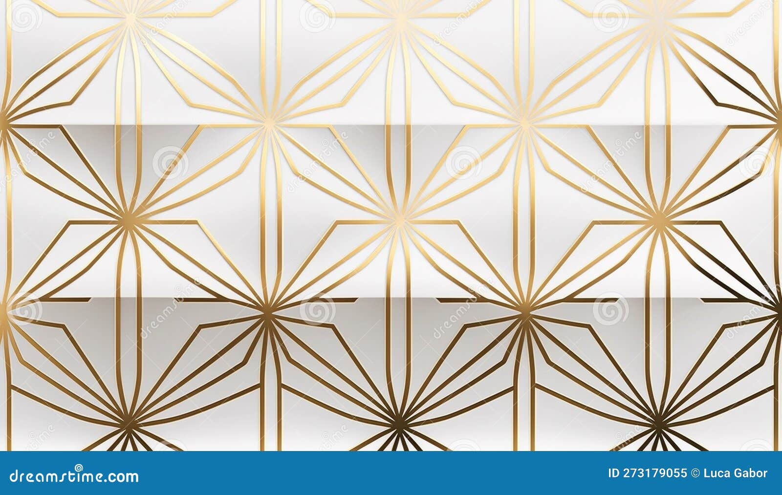 Best White Simple Abstract Geometric Vector Seamless Pattern with Gold ...