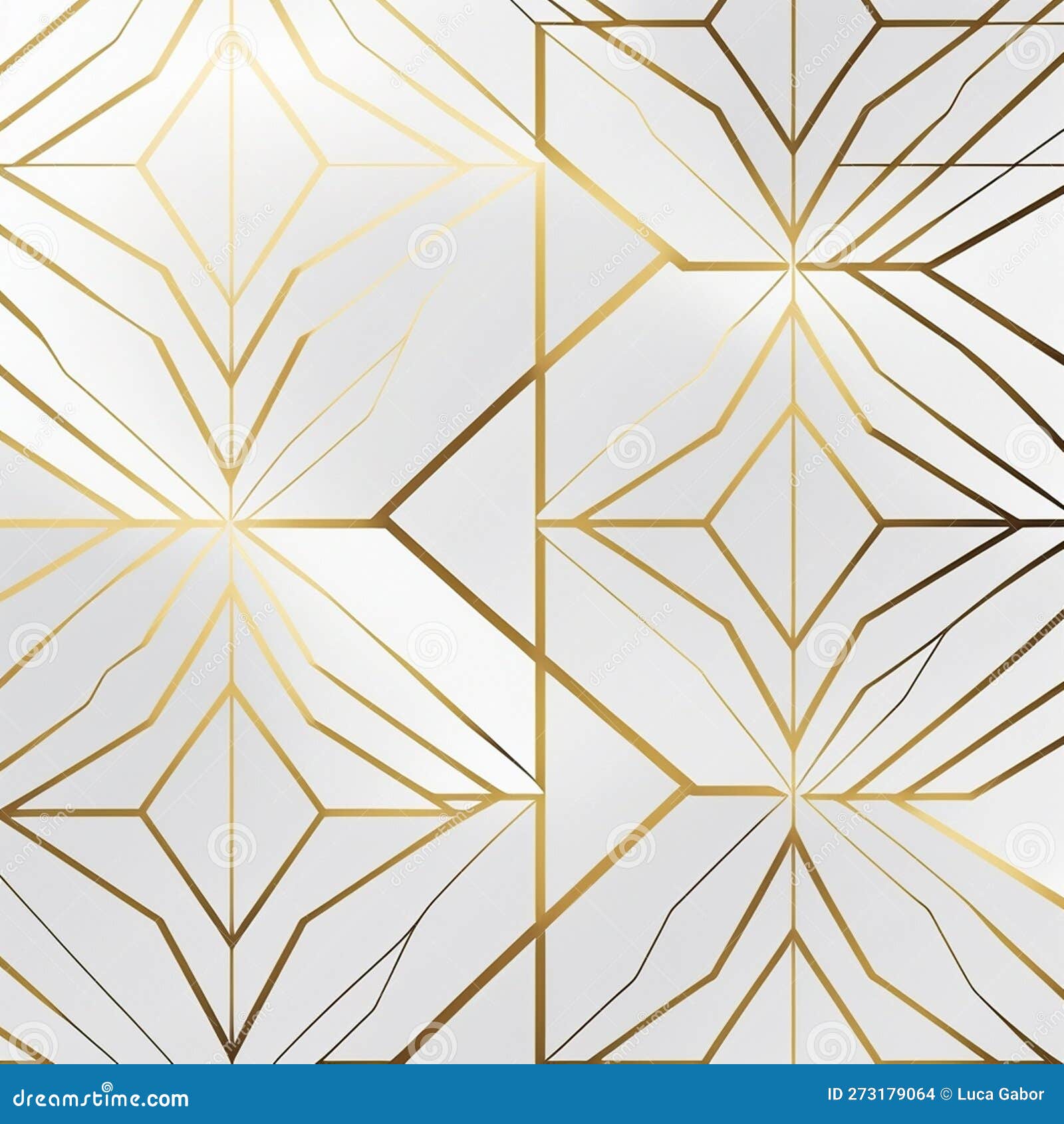 Best White Simple Abstract Geometric Vector Seamless Pattern with Gold ...