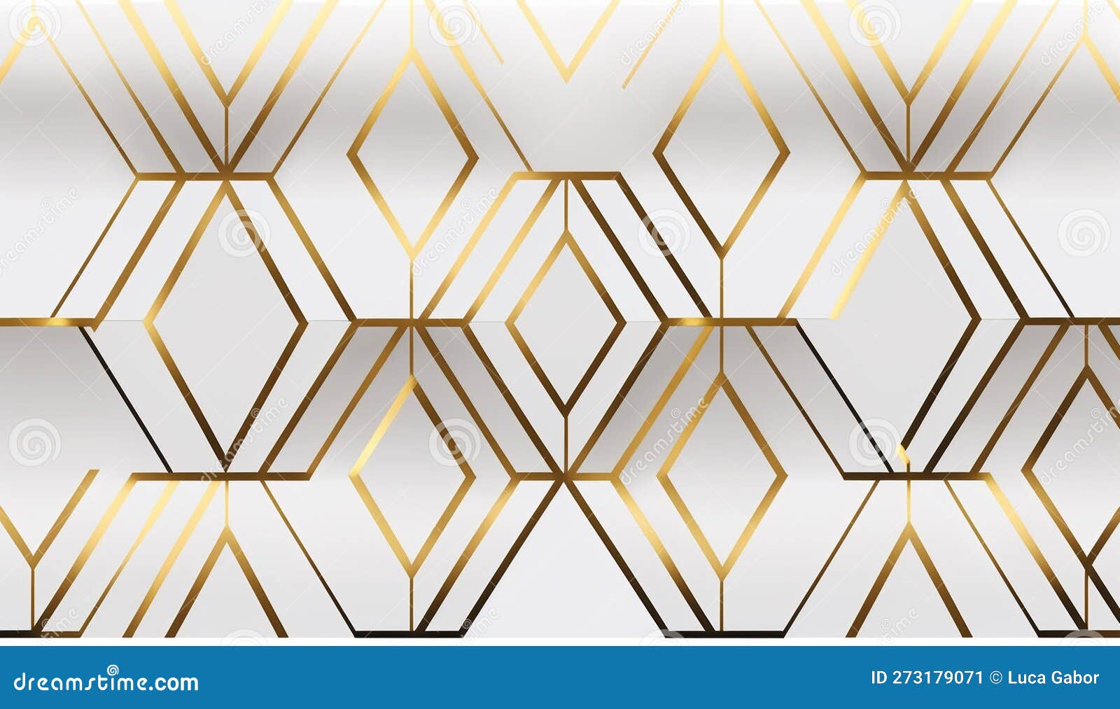 Best White Simple Abstract Geometric Vector Seamless Pattern with Gold ...