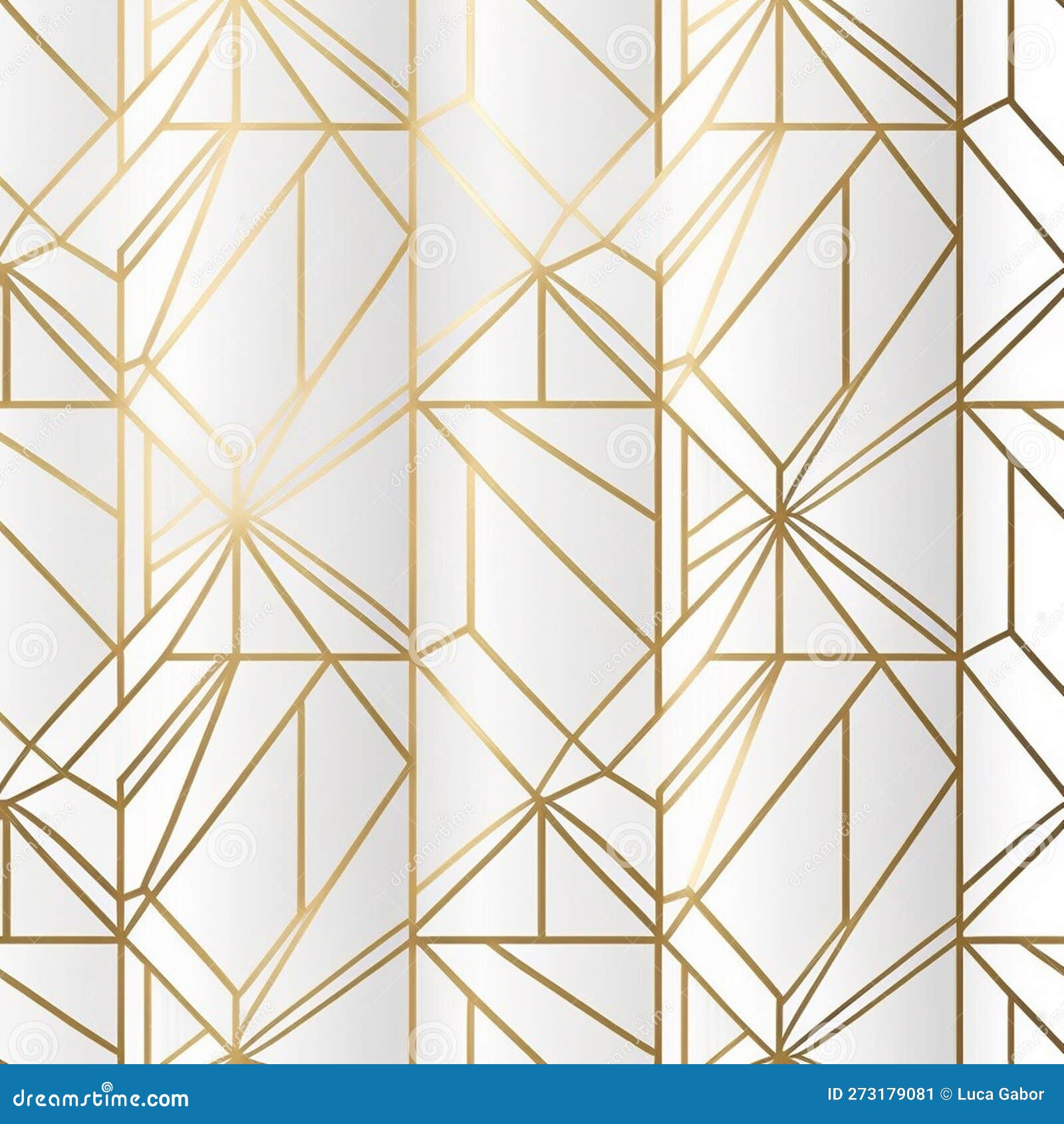 Best White Simple Abstract Geometric Vector Seamless Pattern with Gold ...